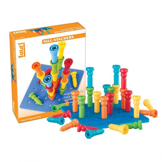 Buy Tall-Stacker™ Pegs & Pegboard Set | Child Ed